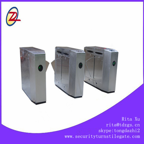 Shopping Mall flap turnstile entry systems RFID card reader swing barrier